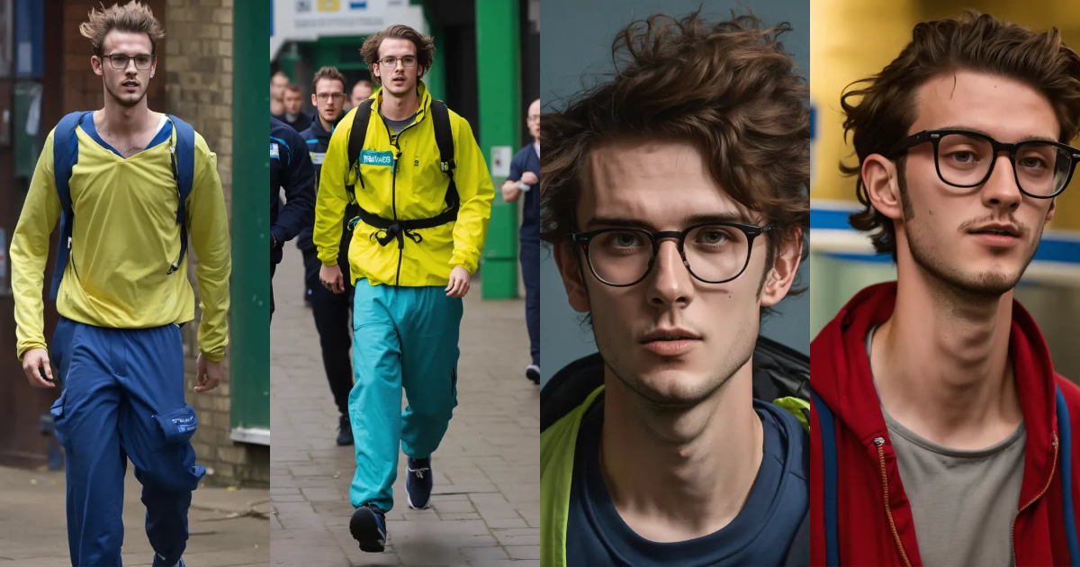 Lexica - Ugly, skinny, 25 year old british man, he is wearing jogging ...