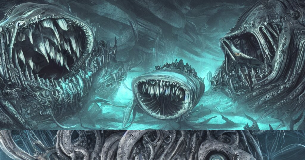 Lexica - Of the deep undersea with large strange scary creatures with ...