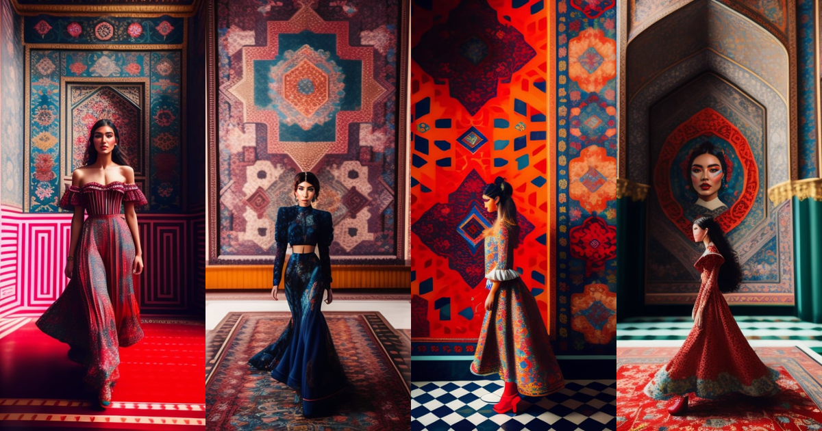 Lexica - Persian pop art , fashion style, urban art , Persian Carpet ...