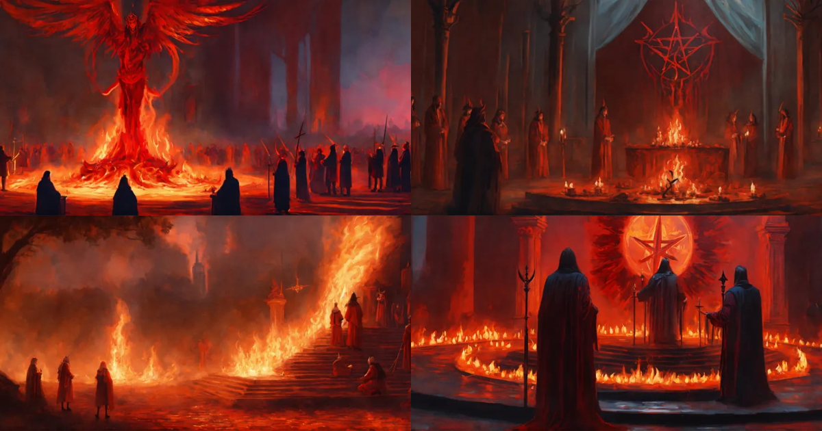 Lexica - Concept art of a satanic ritual, highly detailed, oil painting ...