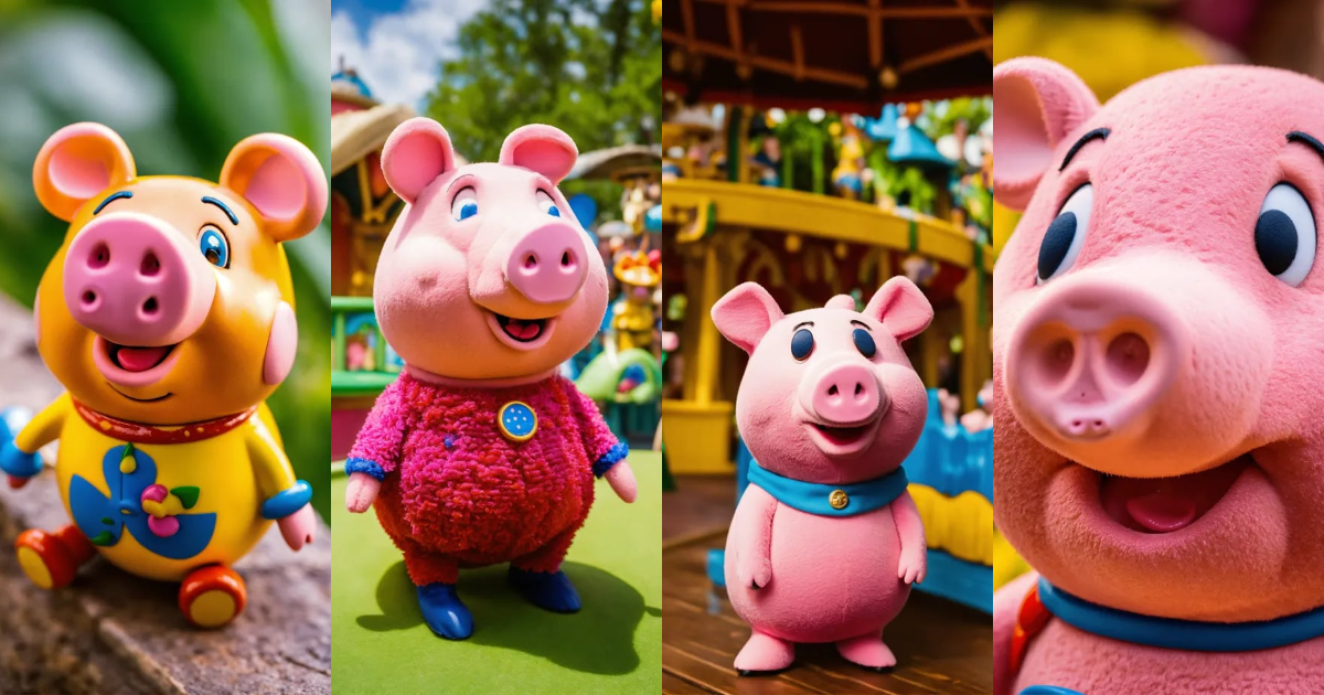 Lexica - Macro image of pepa pig, animal kingdom from disney and magic ...