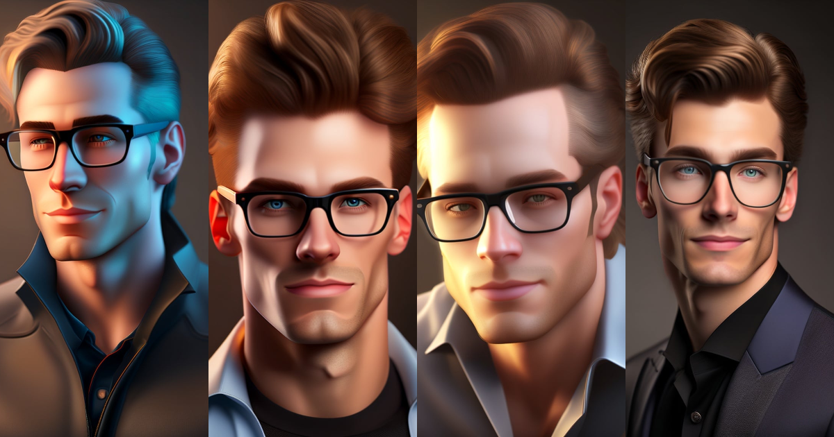 Lexica - Portrait+ style; photograph close up; white man with glasses ...