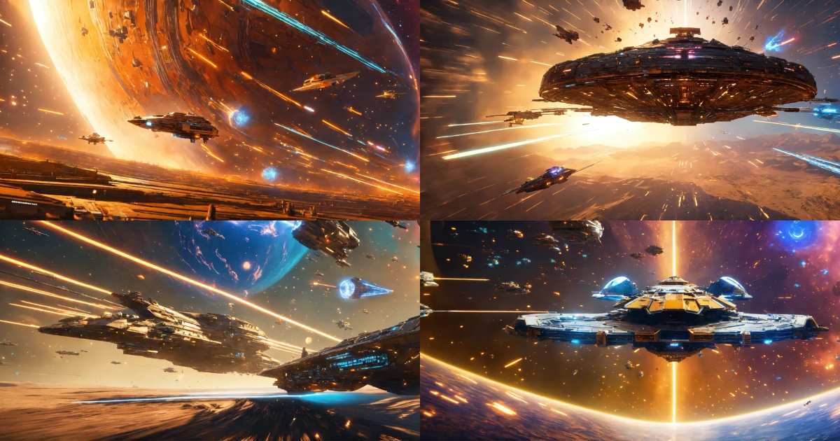 Lexica - Epic battle in hyperspace, high resolution 4k highly detailed ...