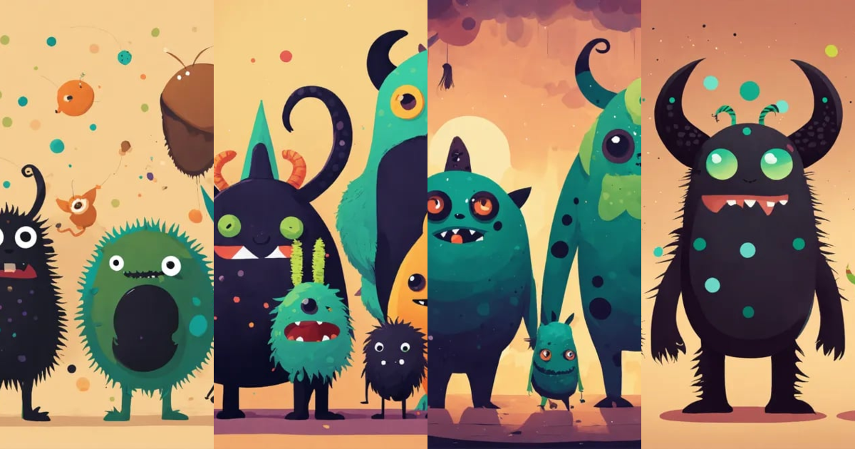 Lexica - Illustration in flat design style of a diverse family of ...