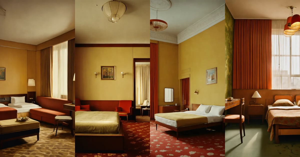 Lexica - Hotel room ussr interior design minimalism 1940