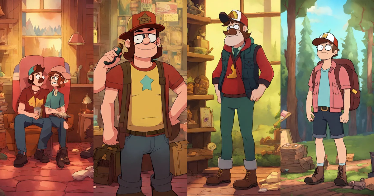 Lexica - Man , style Gravity Falls