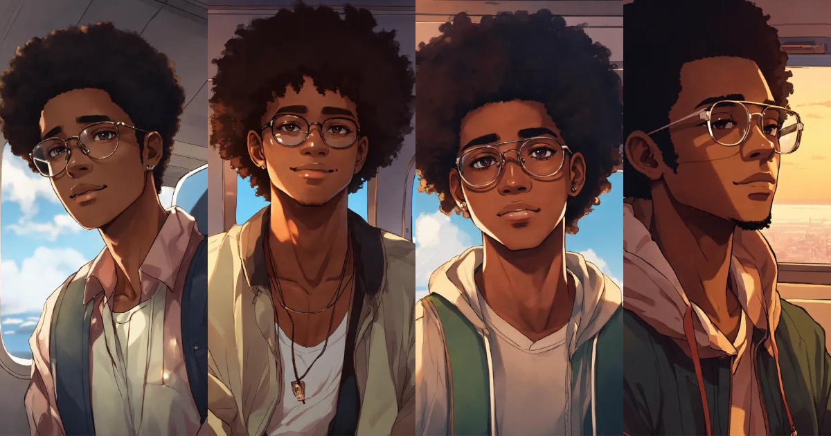 Lexica - Young Belizean male, 20s, rectangular glasses, baby face, slim ...