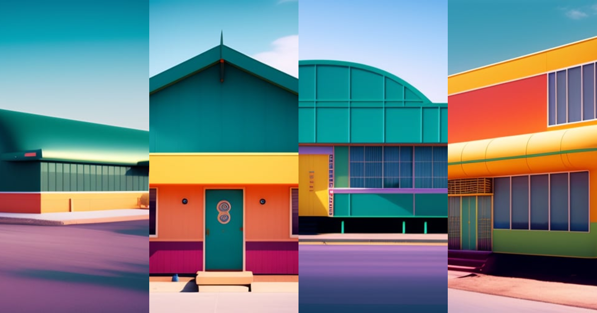 Lexica - 1954 20 story atomic building, Googie architecture, pastel,in ...