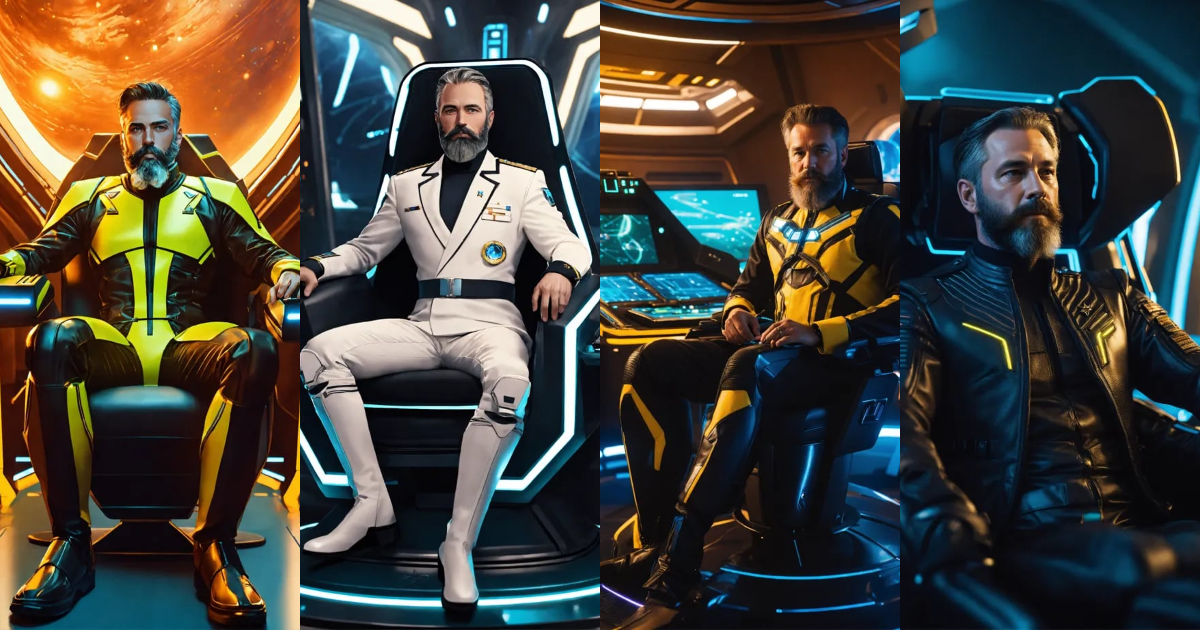 Lexica - 50 year old masculine star commander nice trim beard is ...