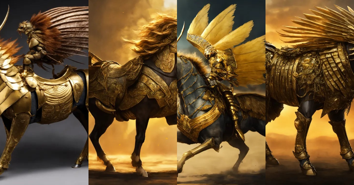 Lexica - Draw a locust in the shape of a horse prepared for battle. On ...