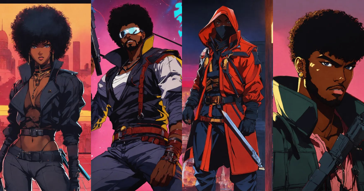 Lexica - 80s anime black assassin