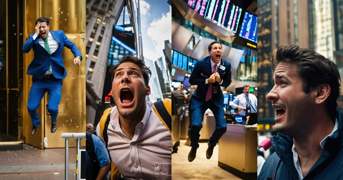 Lexica - Trader jumps of a building after stockmarket crash, crying ...