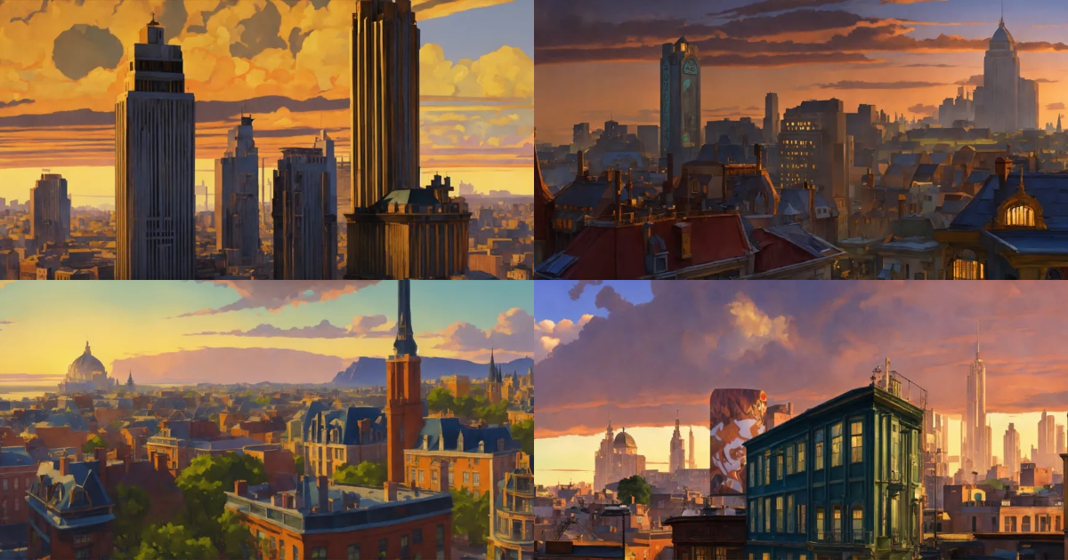 Lexica - "Alice Neel Roaring Twenties cityscape paintings" Pixar ...