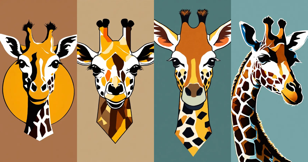 Lexica - A logo for the painted giraffe brand with G in giraffe shaped ...