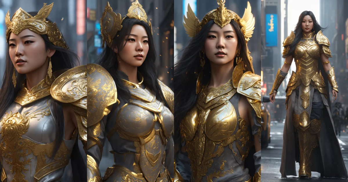 Lexica - A beautiful, shapely Asian female goddess of wisdom with long ...