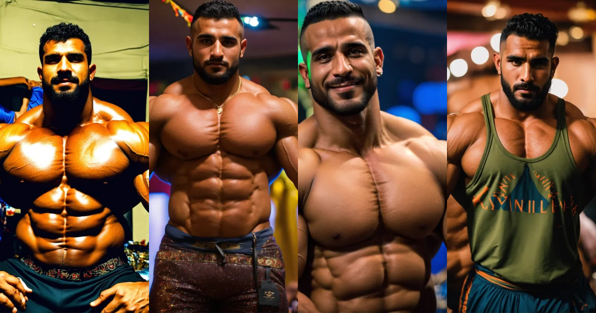 Lexica - 30-year-old yemeni man with big muscles, big bodybuilder, body ...