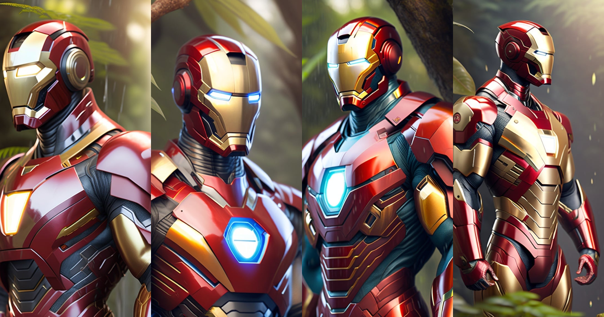 Lexica - Iron man without the helmet, metalic, white background, in the ...