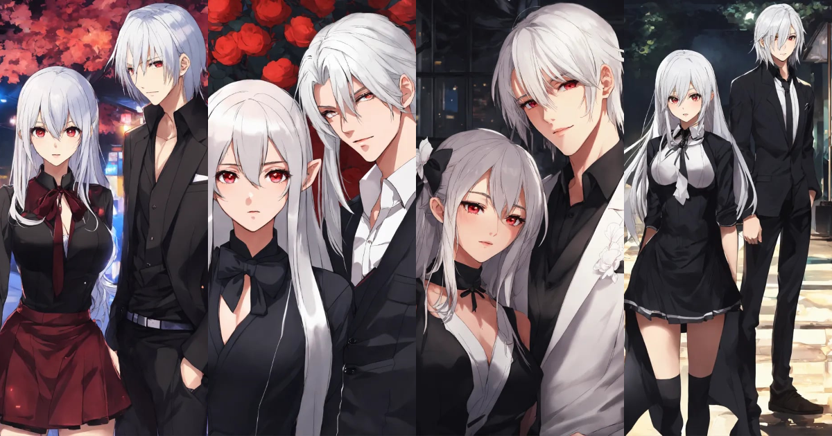 Lexica - Guy and girl 20 years old. twins. The girl has white long ...