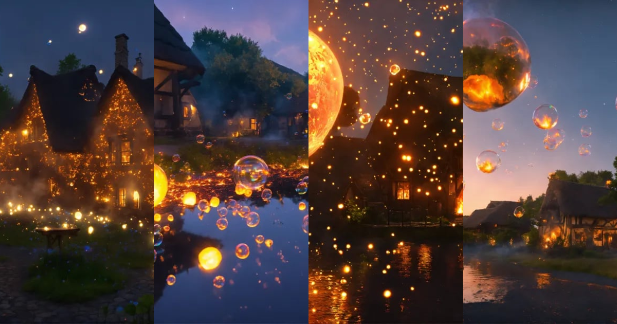 Lexica - Bubbles made from molten glass, lava bubbles, burning bubbles ...
