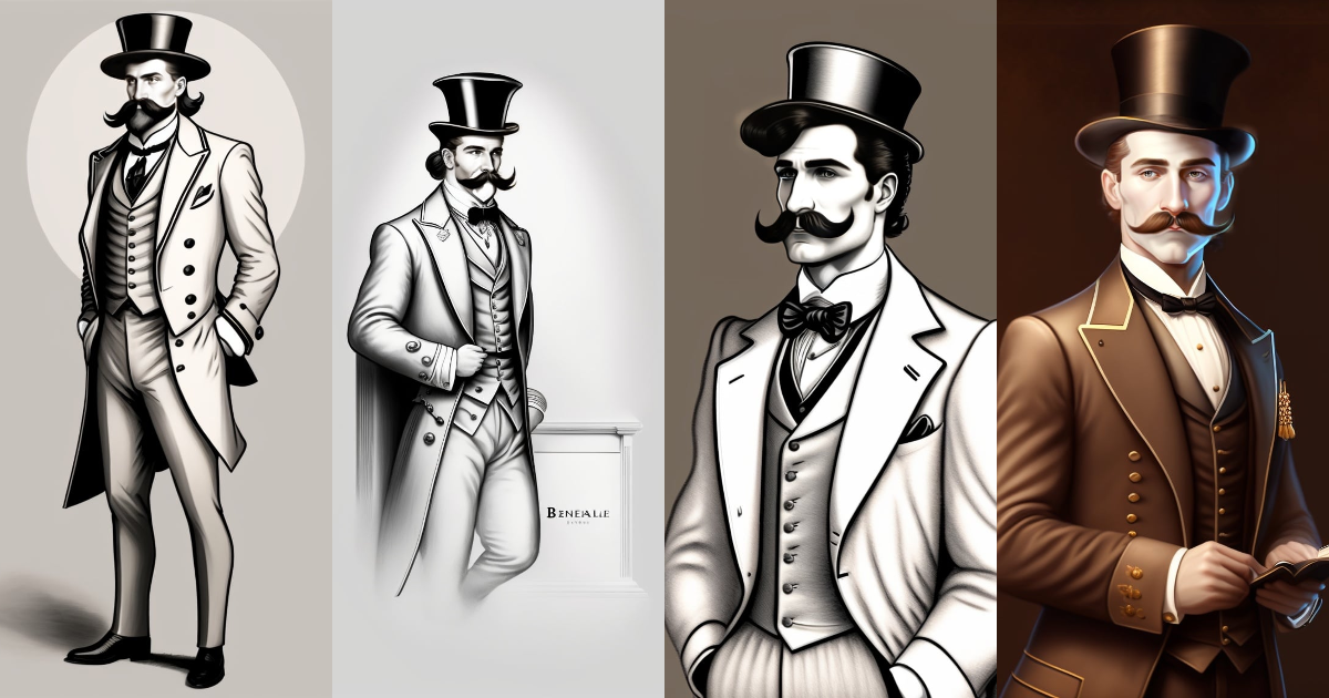 Lexica - Man in the 1900s, working as a butler, with monocle and a ...