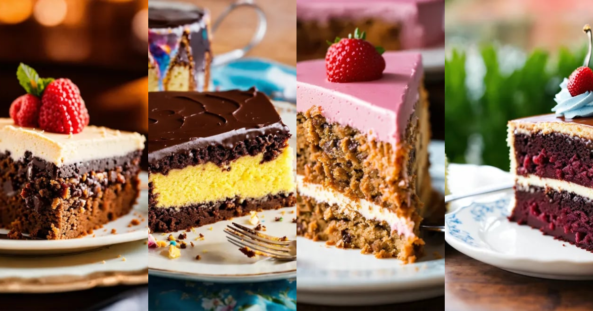 Lexica - Photo of a delicious cake slice