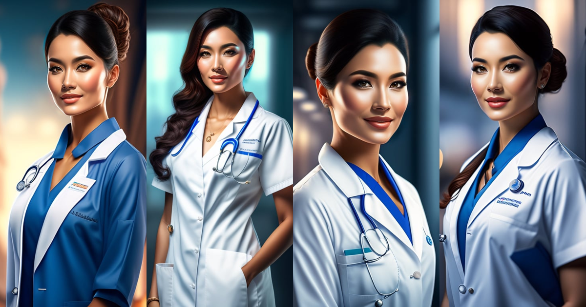 Lexica - Photo of a gorgeous young doctor wearing a doctors outfit in ...