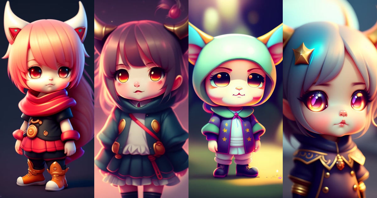 Lexica - Cute and adorable cartoon anime demon baby, fantasy, dreamlike ...