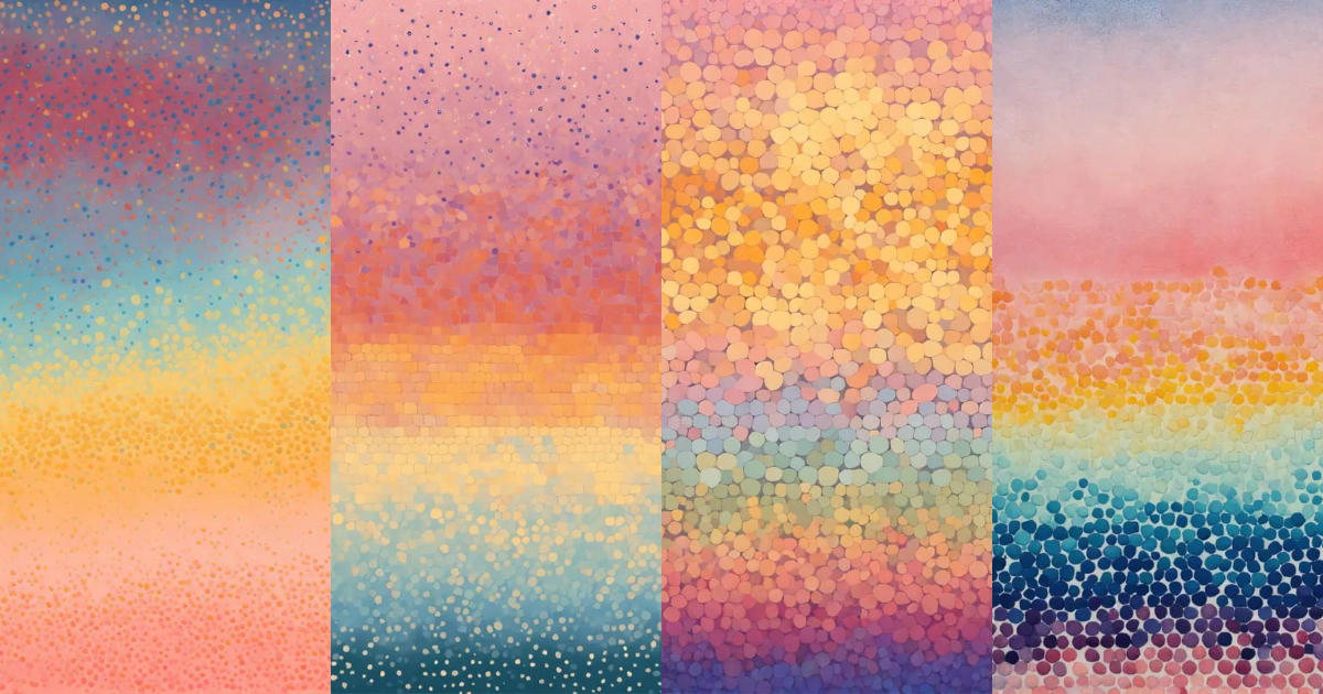 Lexica - Pointillism, creative, soft colors, abstract, minimalist, ombre
