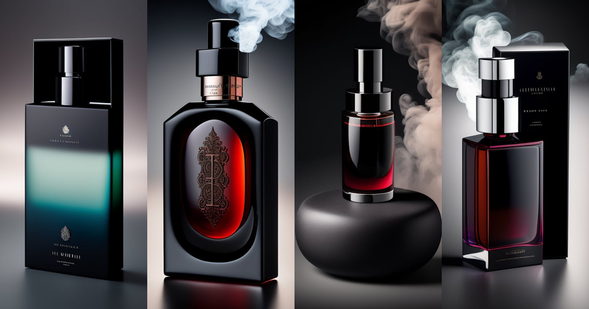 Lexica - A unique dark perfume bottle with a dark deluxe packaging box ...