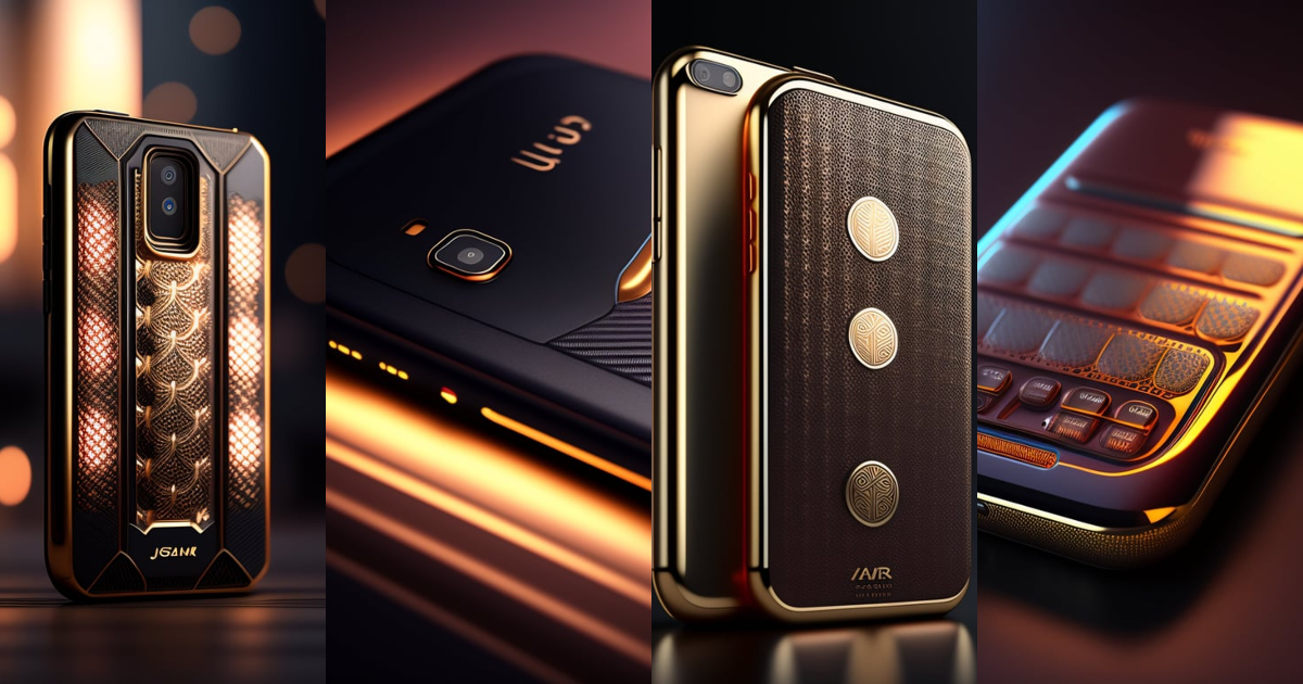 Lexica - A cell phone with Japanese Tiangou pattern, centred, night ...