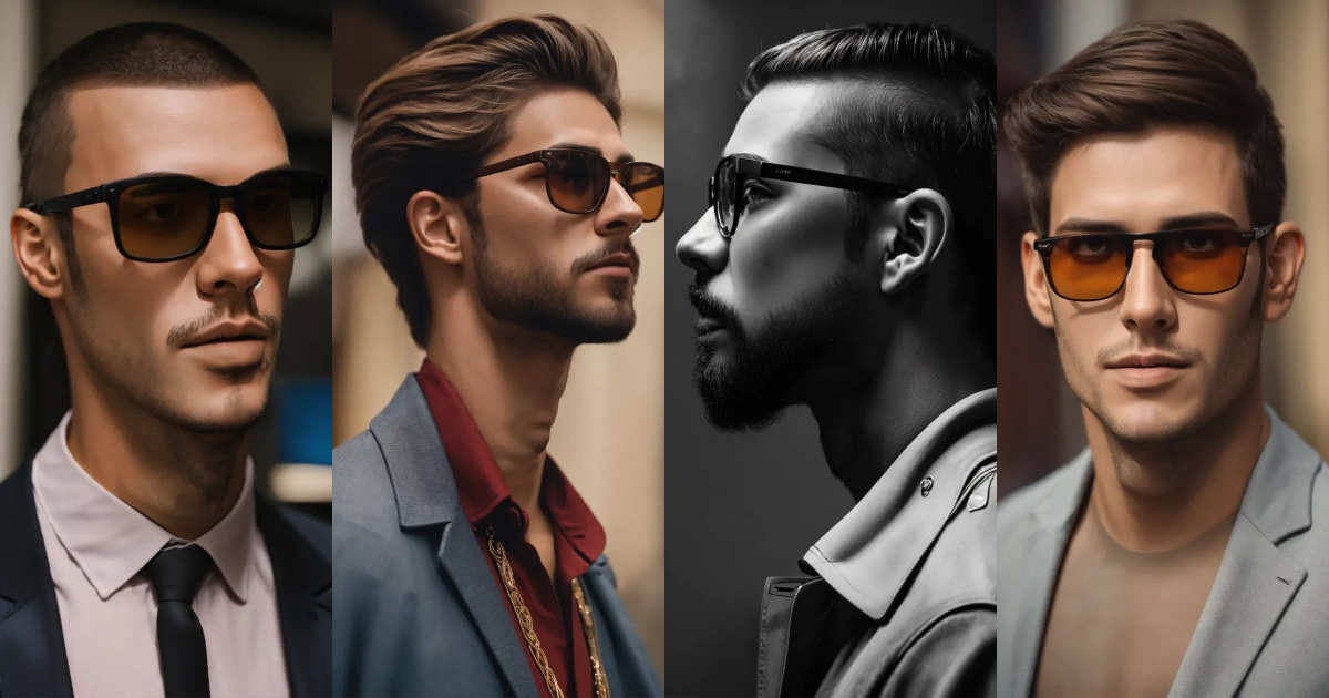 Lexica - Un homme de profile uniquement la tête,cheveux lisse avec des ...