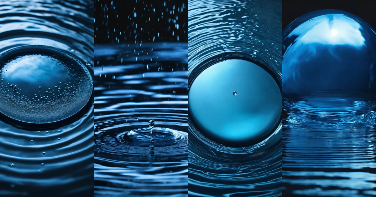 Lexica - Hyper realistic opaque blue abstract circular metallic frozen ...