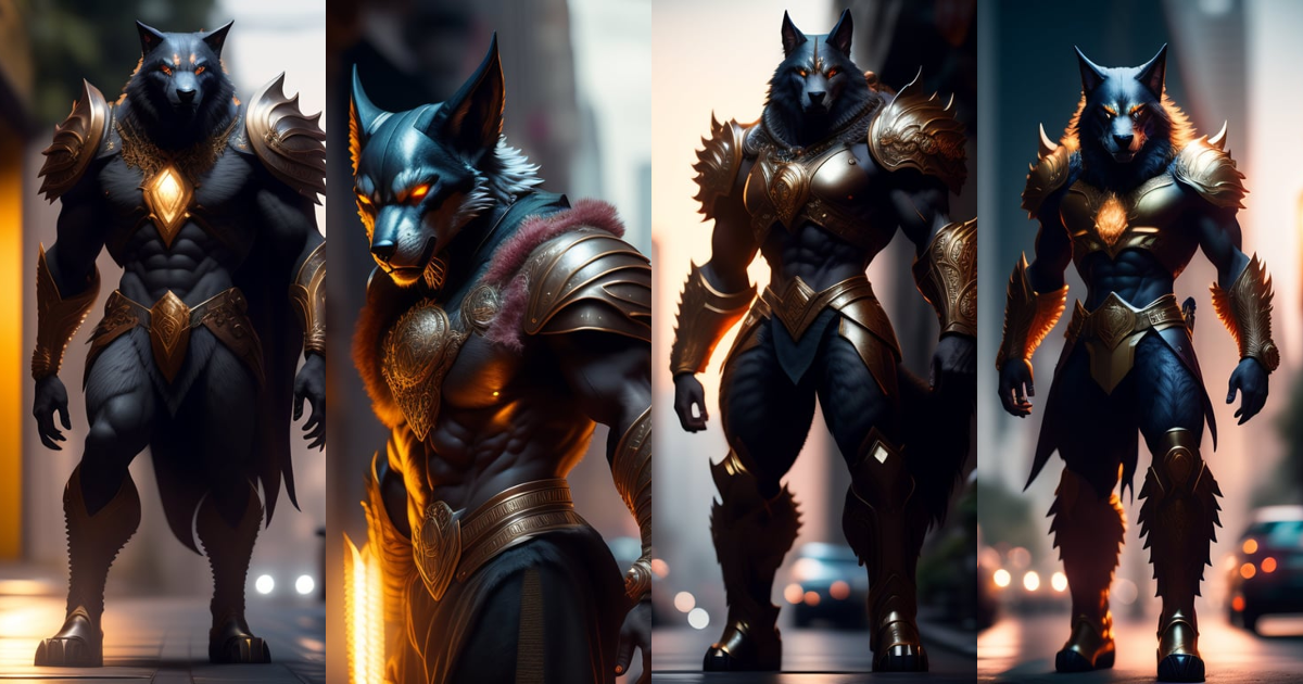 Lexica - A Werewolf walking through the streets of Rio de Janeiro full ...