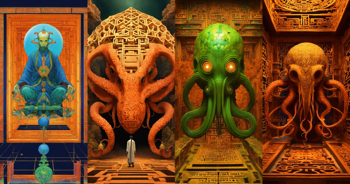 Lexica - Taoist monk octopus tesseract body fractal three point ...