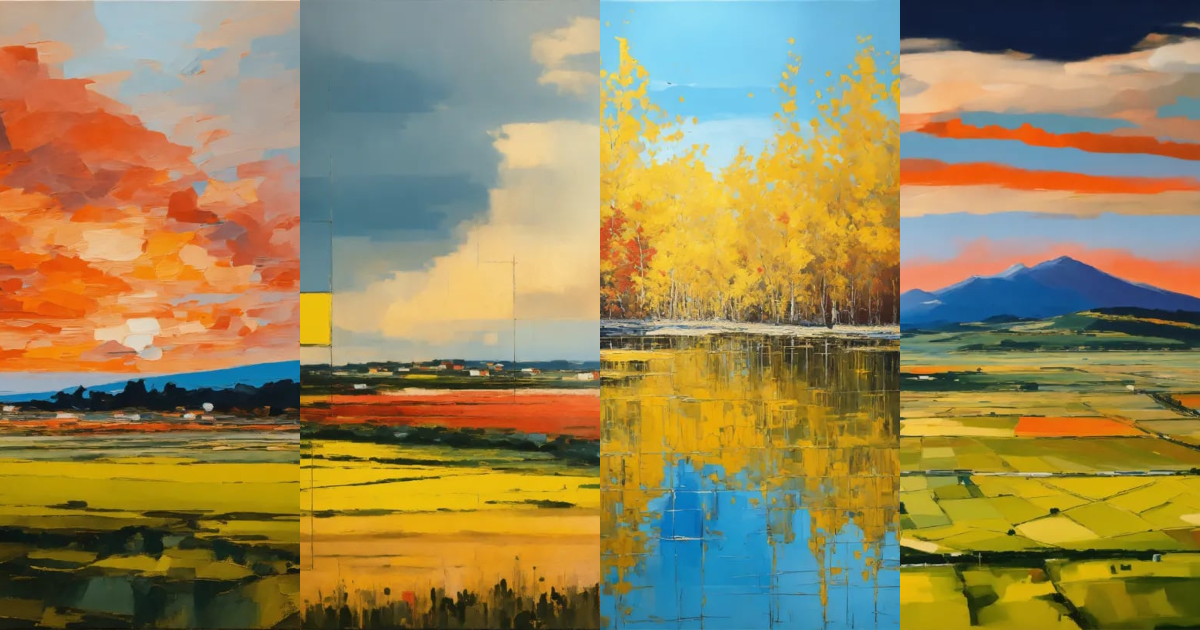 Lexica - Tomislav Mikulić, landscape, recursive art, oil painting ...