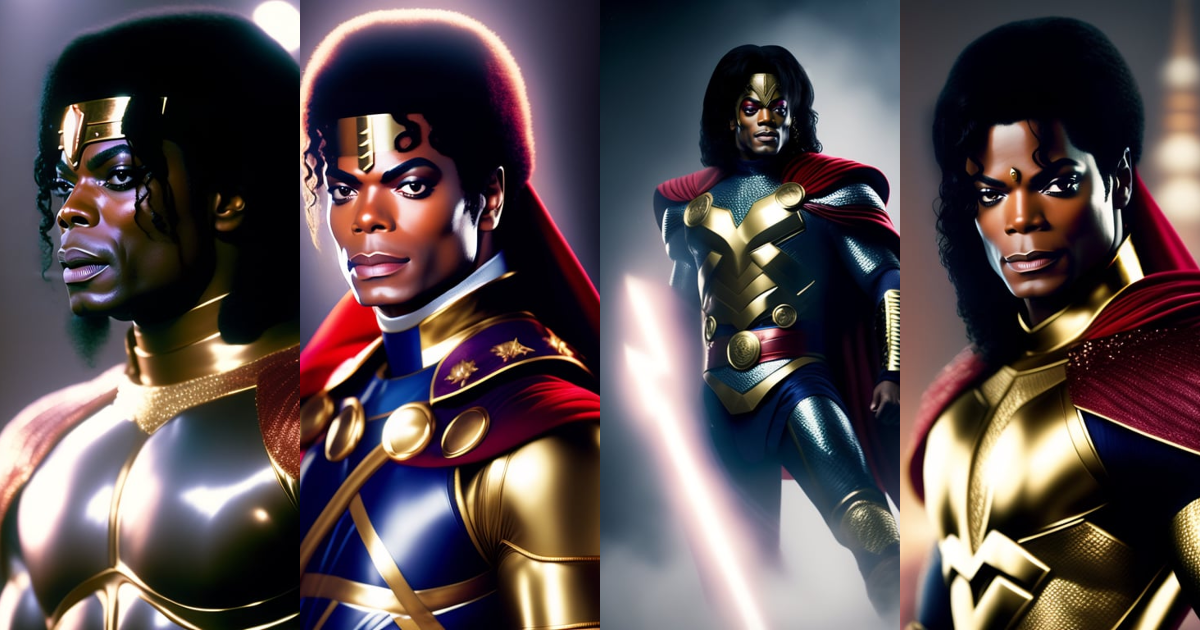 Lexica - Michael jackson as thor