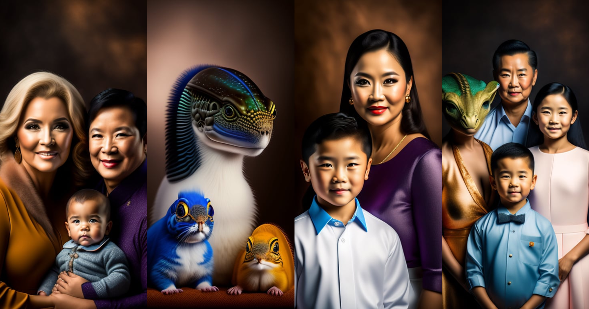 Lexica - Alien creatures family portraits, professional photography ...