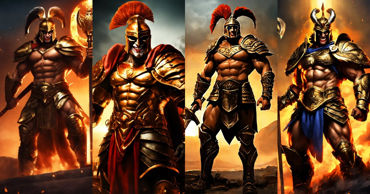 Lexica - Greek god ares, full armour, muscles, weapon, spartan armour ...