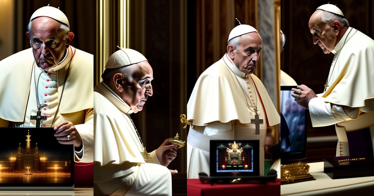 Lexica - Photo of The pope playing xbox ultra detailed