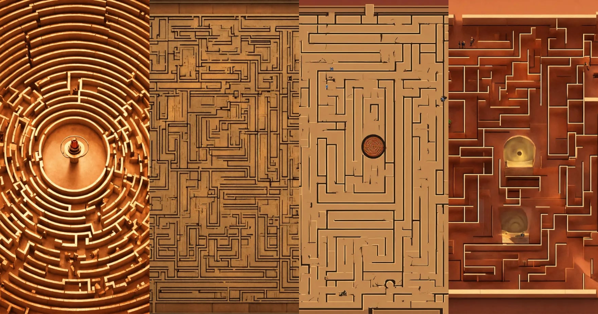 Lexica - Simple labyrinth that represents the idea of strategic choices