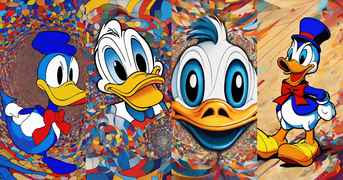 Lexica - Donald Duck, abstract, mind-bending