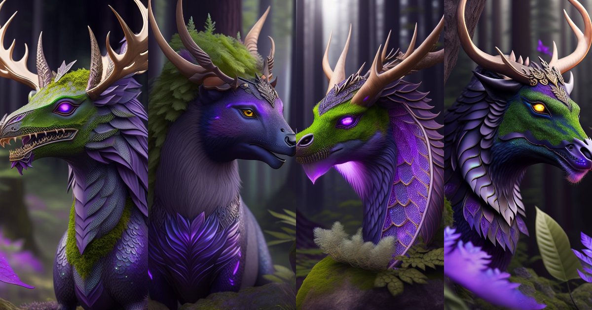 Lexica - The deity dragon of the dark and enchanted forest realm is a ...