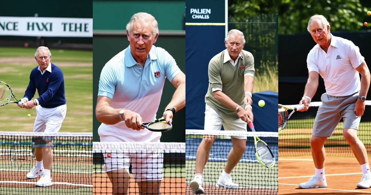 Lexica - Prince Charles playing tennis