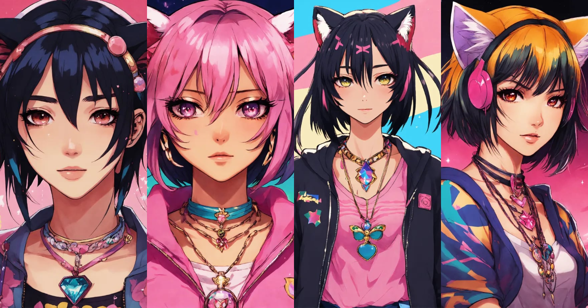 Lexica - A transgender Magical girl with emo cut black hair, streak in ...