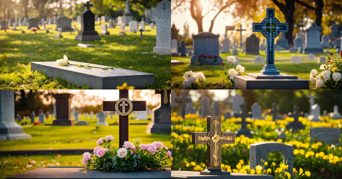 Lexica - Capture the solemn beauty of a Catholic cemetery with a grave ...