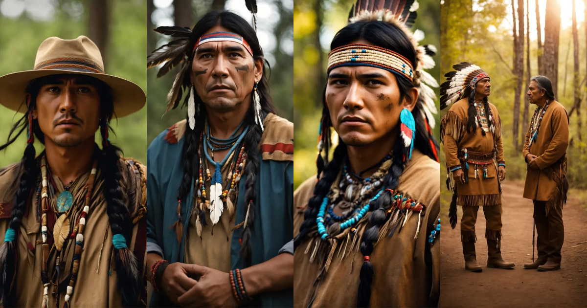 Lexica - Native american National Park man scare expressive no shadow ...