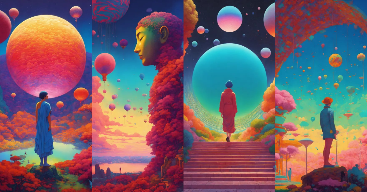 Lexica - Describe your image A colorful vibrant closeup portrait of a ...