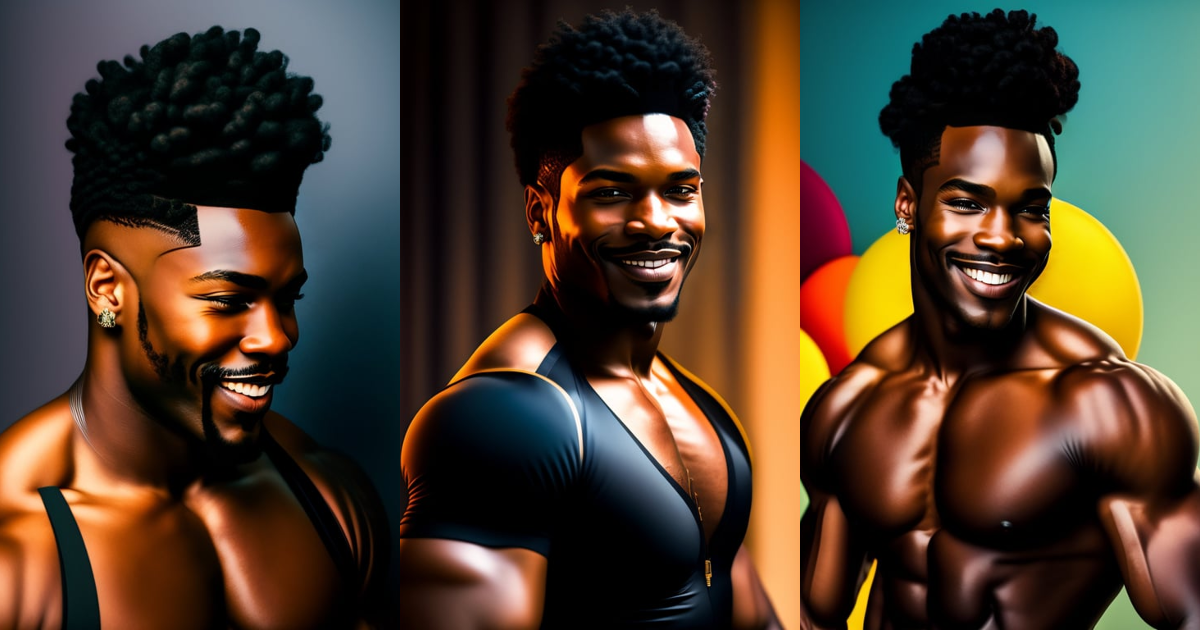 Lexica - A strapping, ebony Adonis with a stylish coiffure and a ...