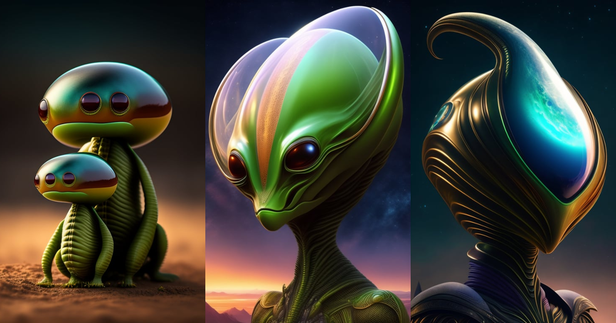 Lexica - Alien with 3 Heads