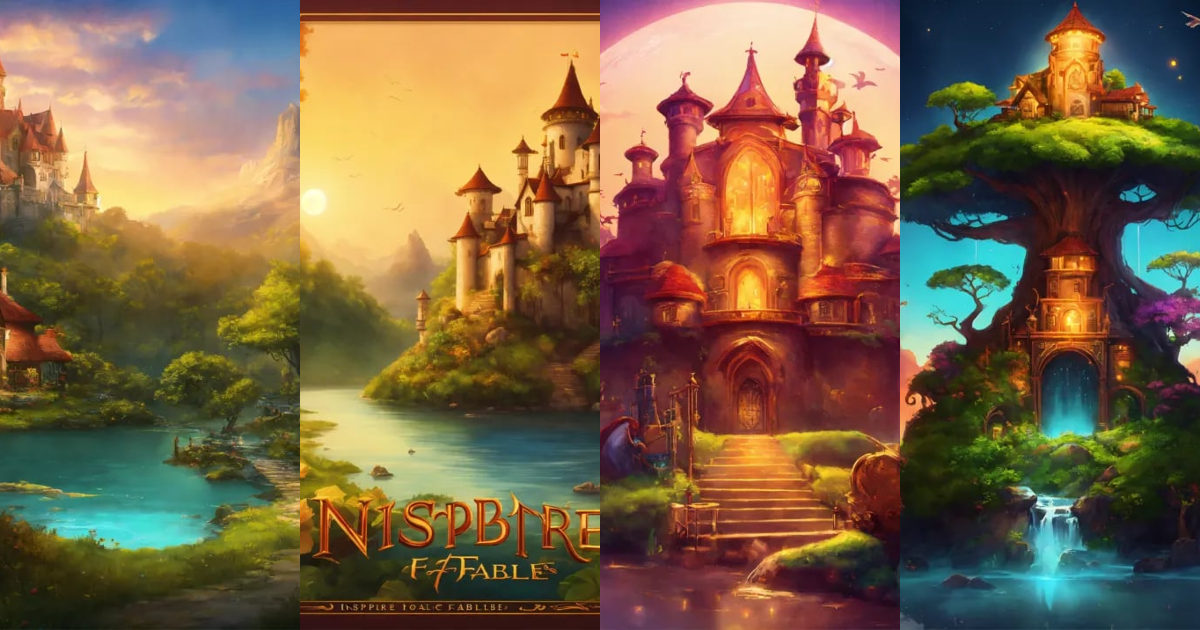 Lexica - Illustration of INSPIRE FABLES LOGO in Fantasy Theme